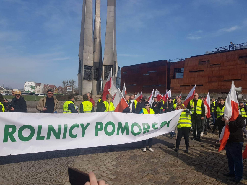 Protest rolników w Gdańsku. Domagają się m.in. uruchomienia morskich ...