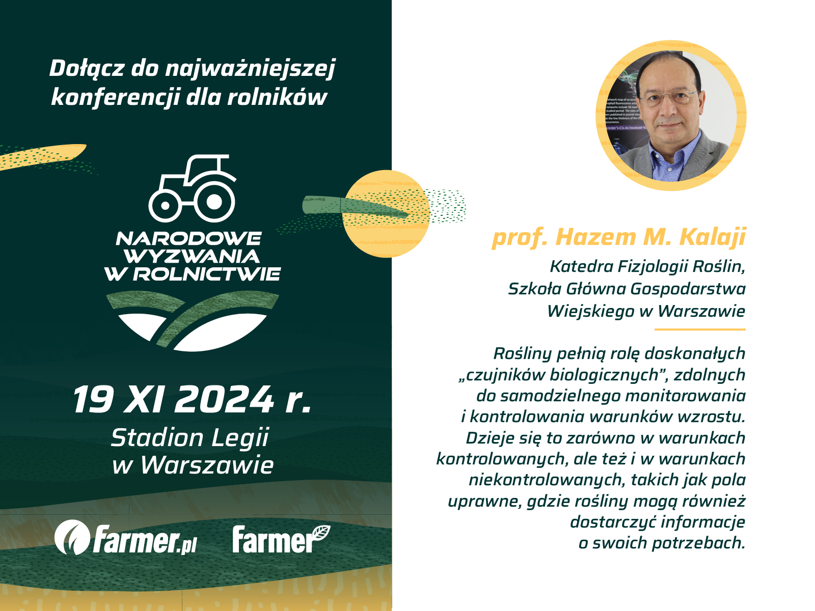 Prof. Kalaji – światowej sławy fizjolog roślin na konferencji Farmera