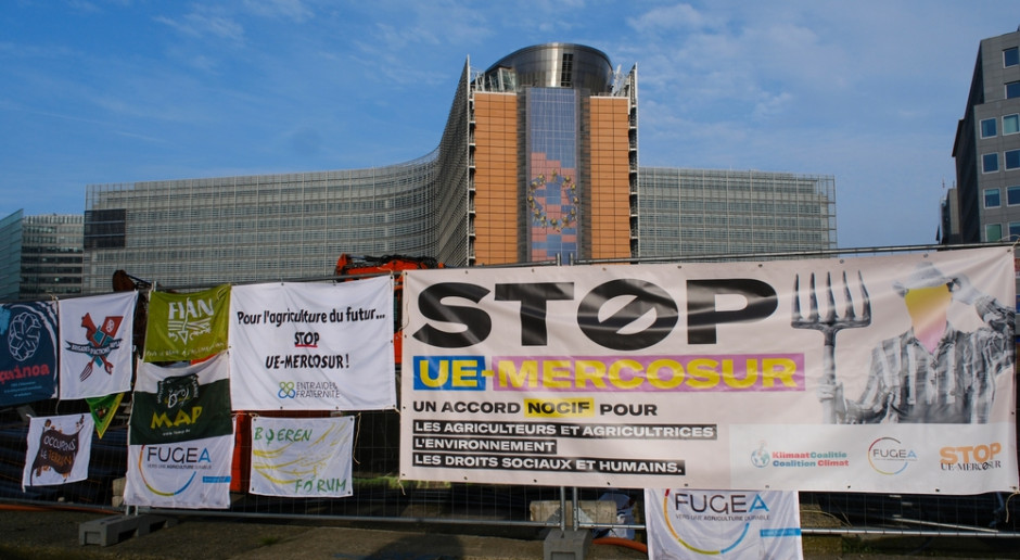 Protest rolników z Belgii przeciwko umowie z Mercosur. Utrudnienia na ...